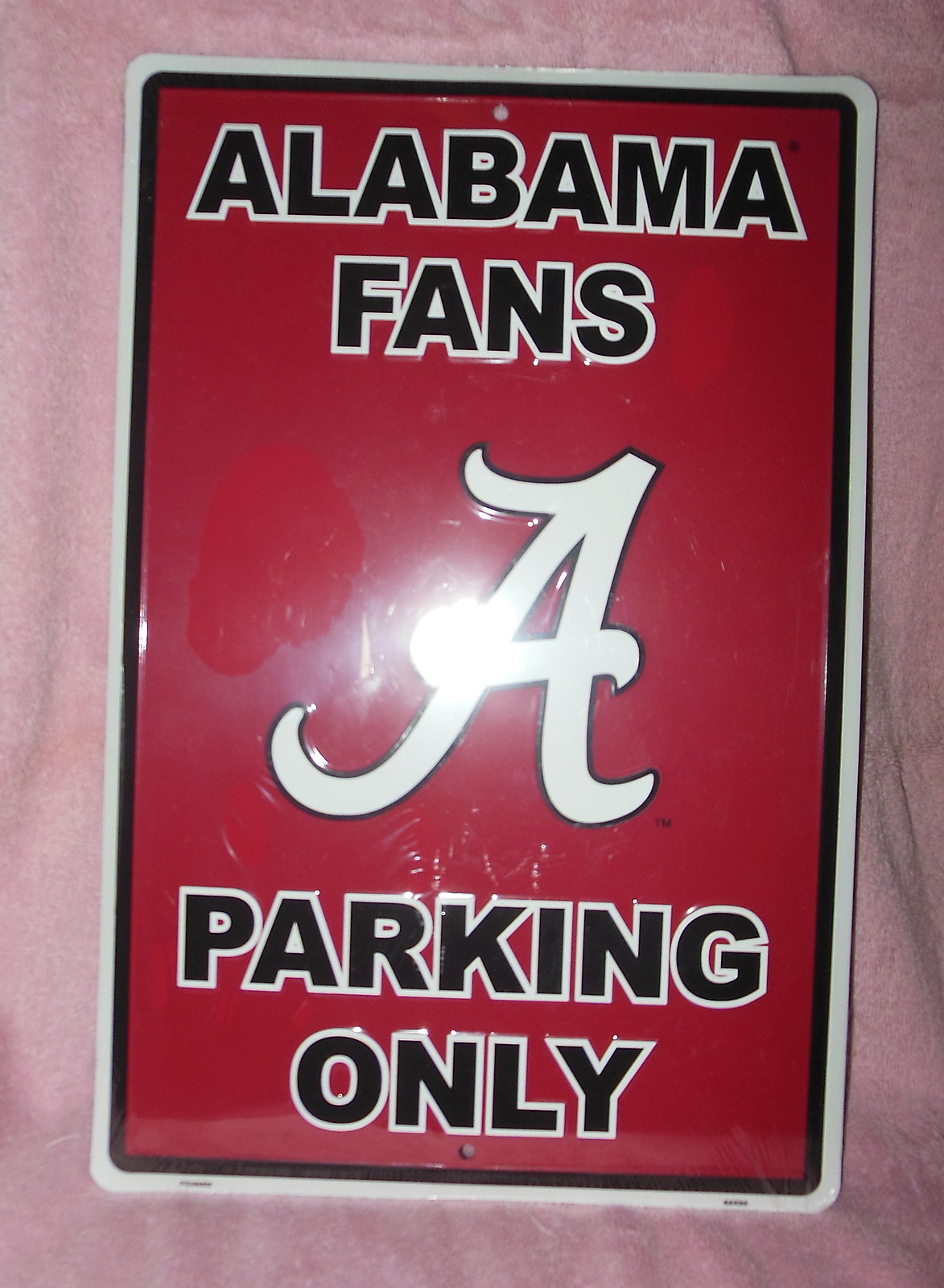 UNIVERSITY OF ALABAMA CRIMSON TIDE FANS LARGE 18 X 12 METAL PARKING ...
