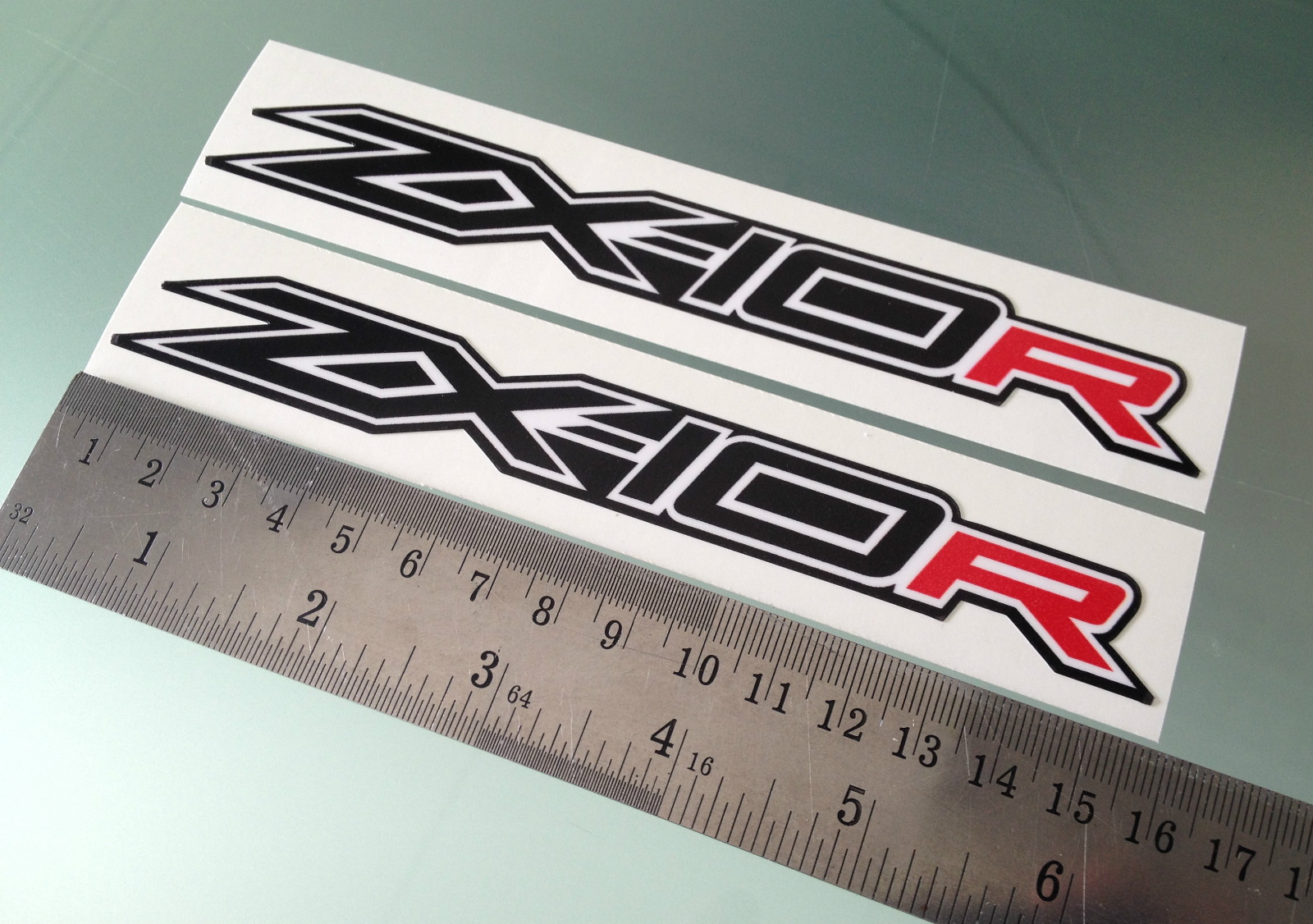 ZX-10R ZX10R Fairing Decals / Stickers New logo (Any Colour) 155mm x ...