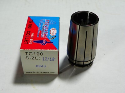 TECHNIKS TG100 PRECISION COLLET 13/16" .0004" T.I.R. TG 100 PRECISION ...