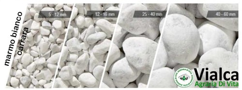 SASSI CIOTTOLI IN MARMO SASSI BIANCHI DECORATIVI DA GIARDINO SACCO KG ...