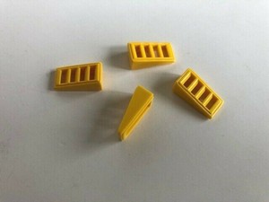 LEGO Parts: Sloped Grille / Vent, 1x2x2/3, Yellow, Part # 61409 - Lot ...