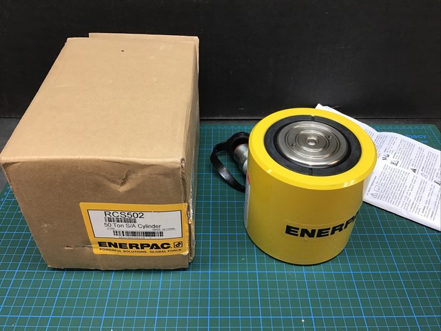 Enerpac Flat-Jac RCS-502 50-Ton Single Acting Spring Return Hydraulic ...