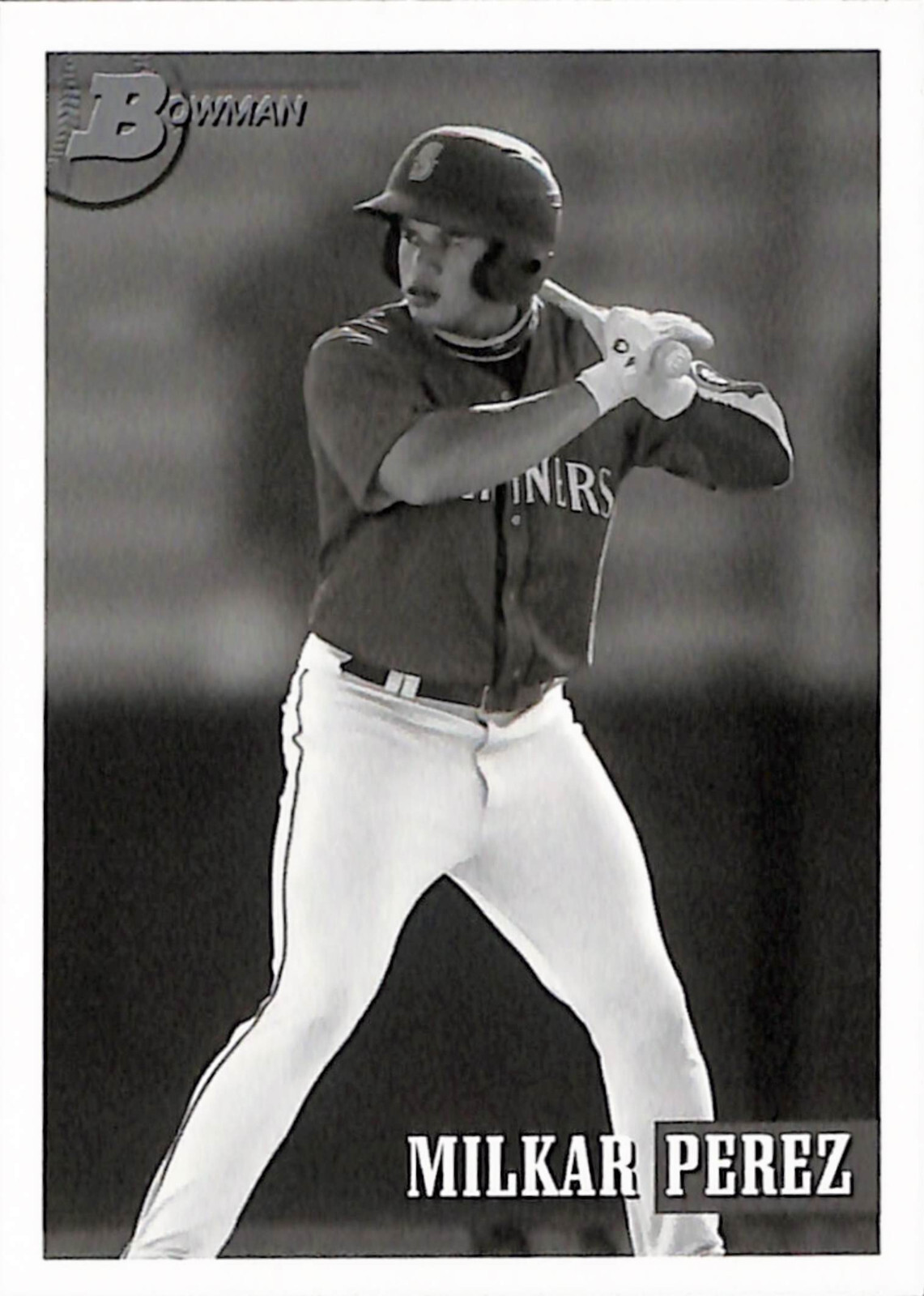 2021 Bowman Heritage #169 MILKAR PEREZ Seattle Mariners Black and White ...