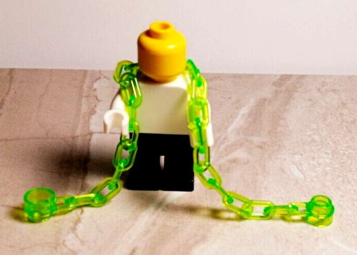 New LEGO Long Chain 21 Link TRAN BRIGHT GREEN Super Pretty Color End ...