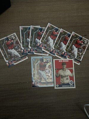 Nick Decker 2018 1st Bowman Paper Chrome Refractor Lot Red Sox BDC-124 ...