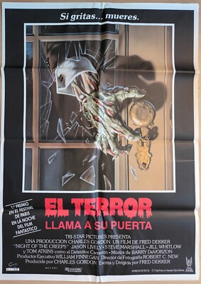 Night of the Creeps ORIGINAL Spanish '86 POSTER Zombie Alien Horror ...