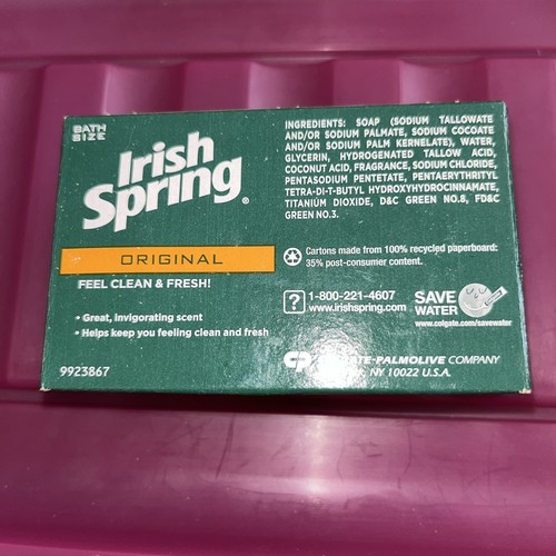 1 IRISH SPRING Bar Soap Original Package No Bar Code 3.7 OZ Brand New ...