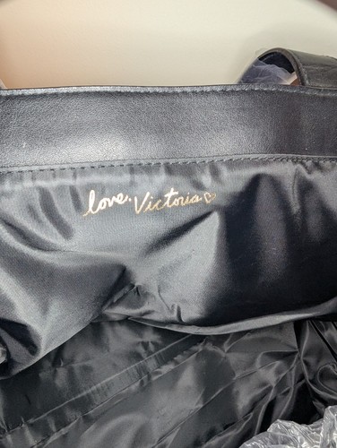 NEW Victoria's Secret Weekender Overnight Tote Bag Red Black. Studded ...