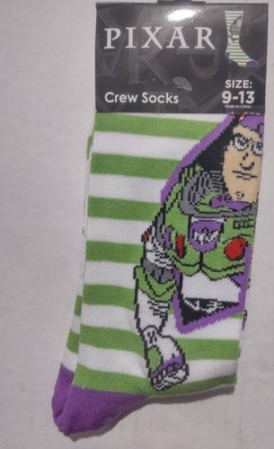 BUZZ LIGHTYEAR - Toy Story - Men's crew socks - size 9-13 - NWT - FREE ...