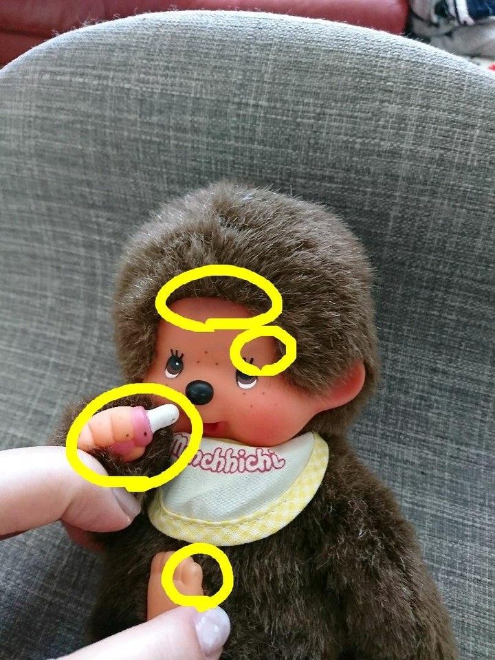 Monchhichi Stuffed Toy Sekiguchi Yellow Bib about 20cm | eBay