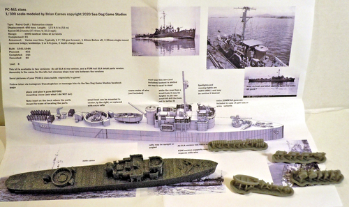 For play w/ Warlords Cruel Seas 3D PC 461 class Sub Chaser 1/300 | eBay