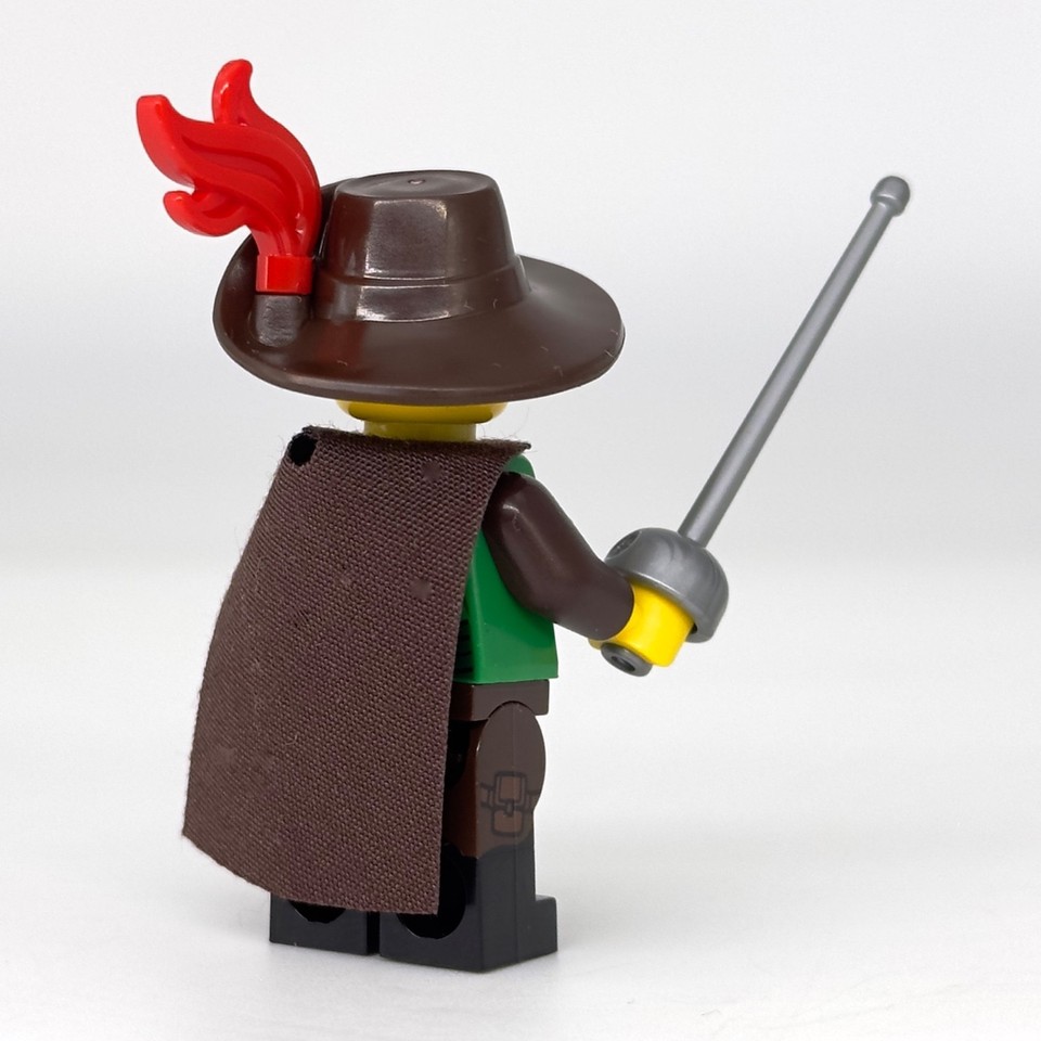 LEGO BAM Musketeer Minifigure Rapier Forestmen Dark Brown Cape - NEW | eBay