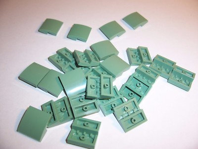 LEGO - 2x2 SAND GREEN CURVED SLOPES - (25 pieces) - BRAND NEW! | eBay