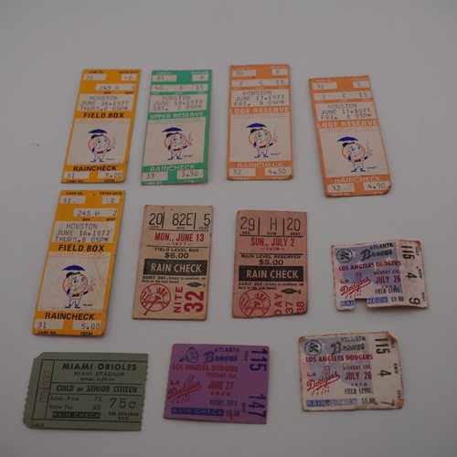 Collection of 11 MLB Ticket Stubs from 1976-1978 | eBay
