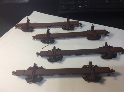 (Set 2) "4" Kadee #380-102 Truss Log Cars ,RTR, custom painted ...