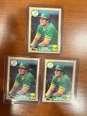 (3) 1987 Topps - #620 Jose Canseco - Error? | eBay