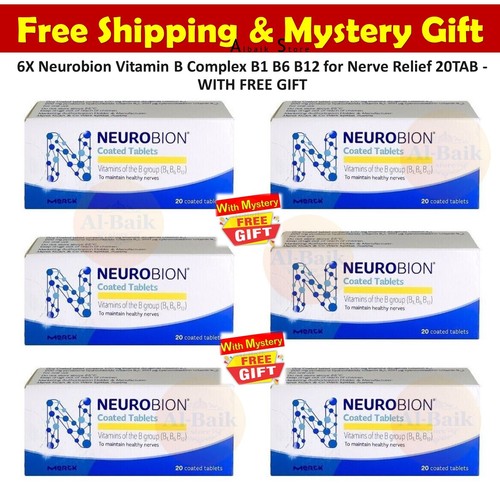 6X Neurobіon Vіtamіn B Complex B1 B6 B12 for Nerve Relіef 20 TAB -WITH ...