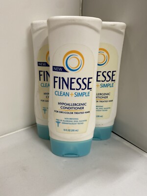 Pack of 3 Finesse Clean+Simple Hypoallergenic Conditioner Dry/Color ...