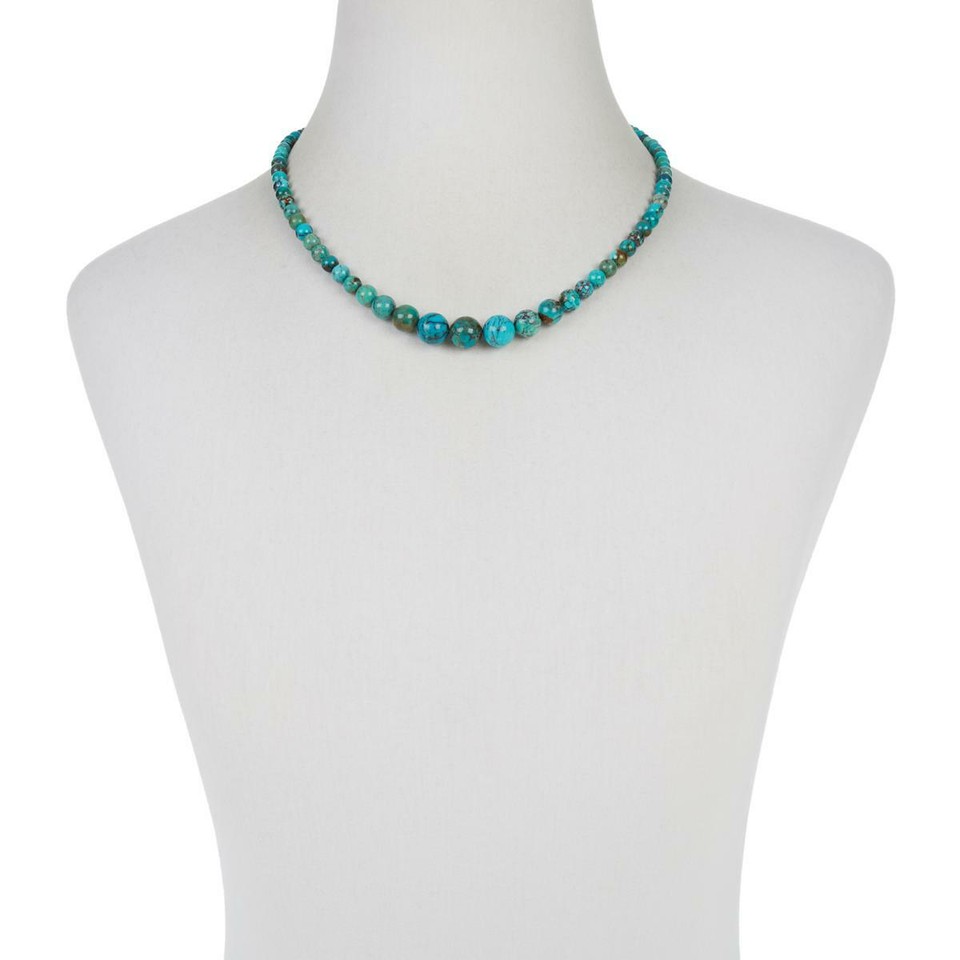 Jay King Sterling Silver Red Skin Turquoise Graduated Bead Necklace 18 ...