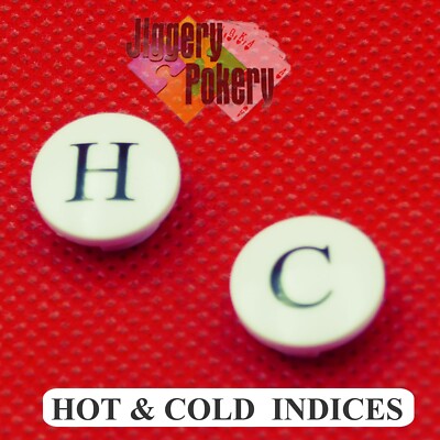 Hot Cold Tap Indices HC Bathroom Basin Inserts Bath Tap Cap Push-In ...