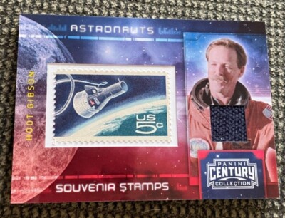 2010 Panini Century Astronauts Hoot Gibson #17 Worn Relic & Stamp 5c 94 ...