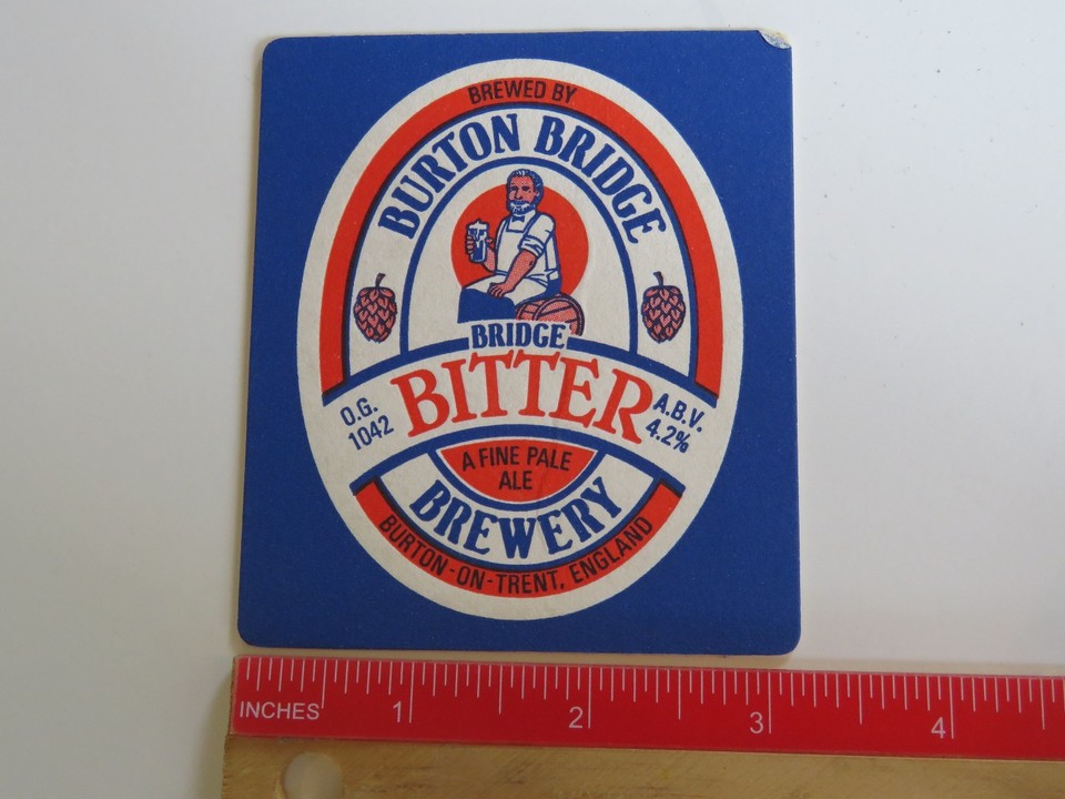 Beer Coaster ~ BURTON BRIDGE Brewery Bitter Pale Ale ~ Burton-On-Trent ...
