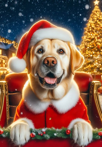 Labrador Retriever Yellow Christmas Flag | eBay