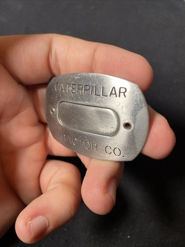 Vintage Caterpillar Tractor Company Employee Badge Rare Salesman Sample ...