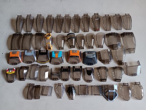 LEGO BULK LOT OF 52 TRANS BLACK/BROWN WINDSCREENS VEHICLE 2X6X2 2X4X2 ...