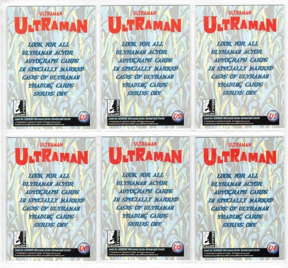 Ultraman Trading Cards Series 3. Legacy Actor Cards 10- Card Subset ...