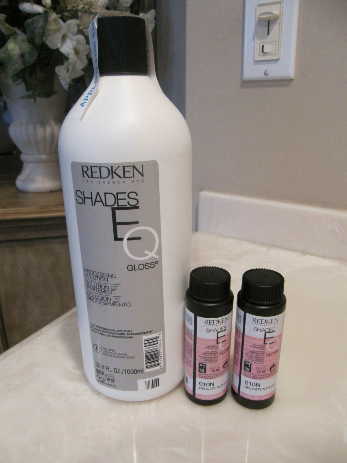 Redken Shades EQ Color Gloss 2oz New Level 10N &10N + Liter Processing ...
