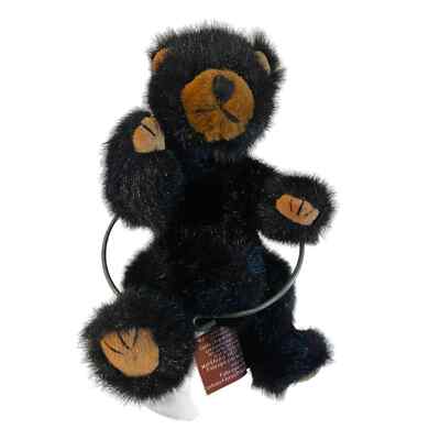 Ty 1993 bear plush black 9 inch posable arms and legs stand not ...