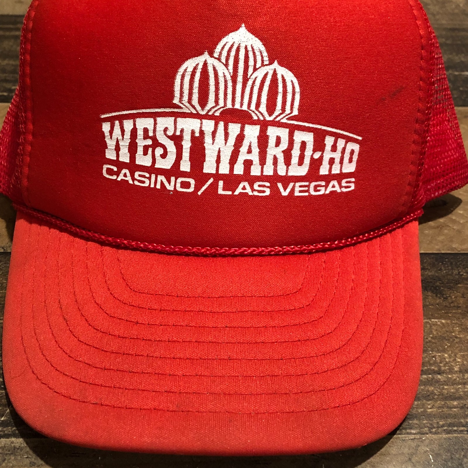 VTG Westward Ho Hat Snapback Trucker Cap Men Red Casino Hotel Las Vegas ...