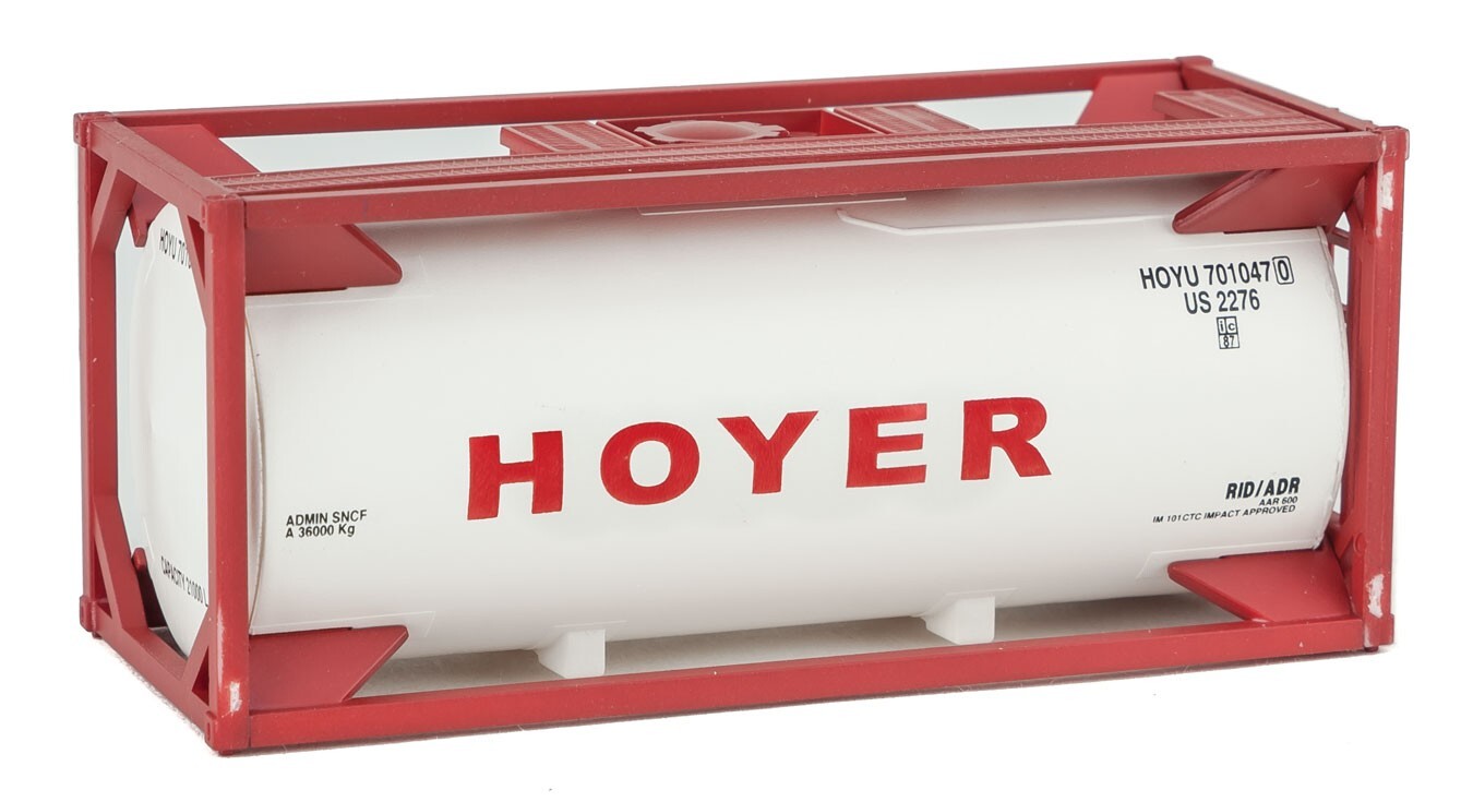 Walthers HO Scale ~ New 2026 ~ Hoyer ~ 20' Tank Container Kit ~ 949 ...