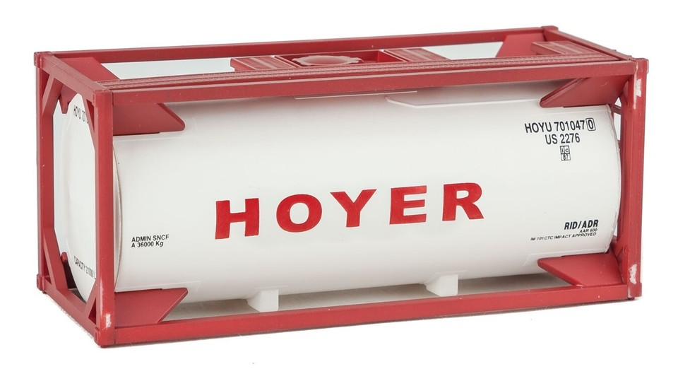 Walthers HO Scale ~ New 2025 ~ Hoyer ~ 20' Tank Container Kit ~ 949 ...
