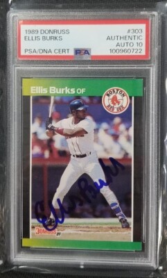 Ellis Burks Autograph 1989 Donruss #303 PSA Authentic Auto 10 | eBay