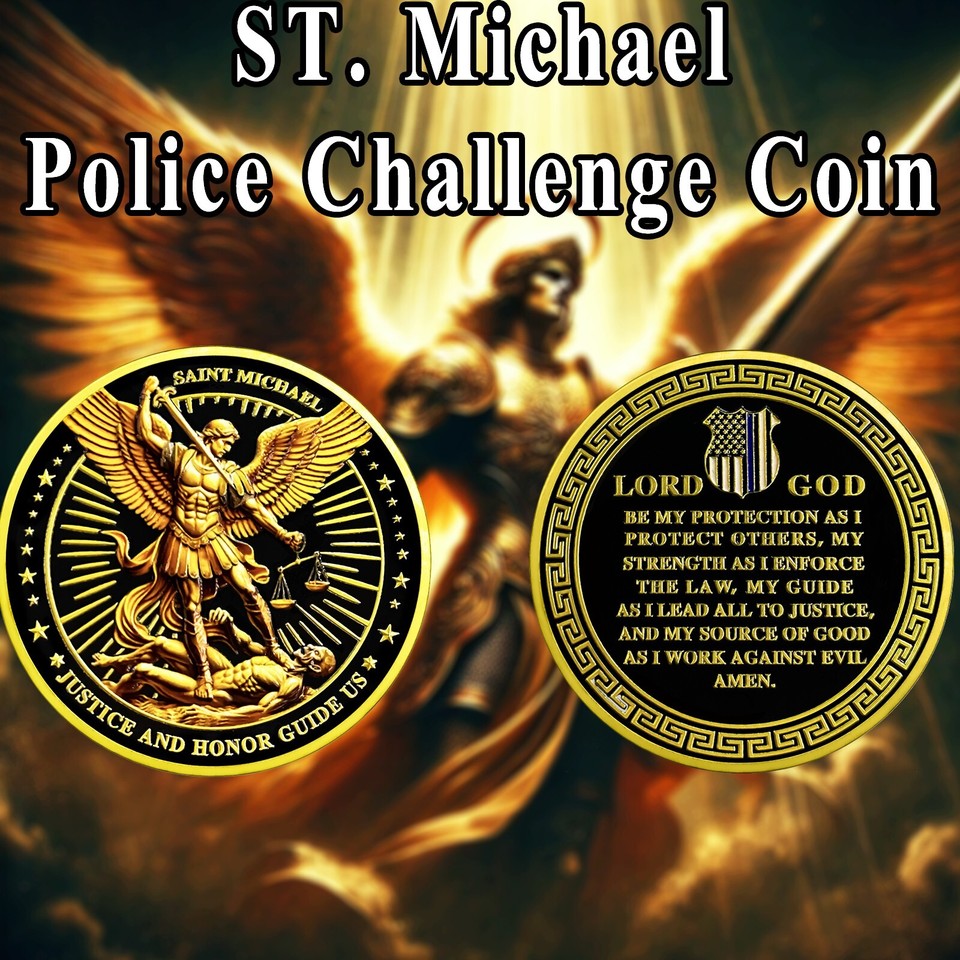 St. Michael Police Coin Thank You for Your Service Law Enforcement ...