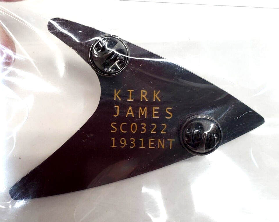 Super DELUXE Star Trek Strange New Worlds Command Badge- KIRK Name on ...