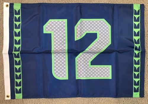 2x3 Seattle Seahawks 12th Man Outdoor Nylon Flag Blue Background | eBay