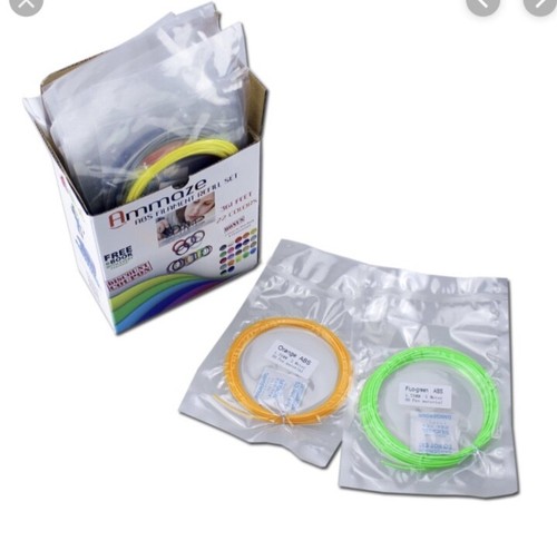 AMMAZE ABS filament Refills set 345 feet, 21 Colors 3 Fluo & 2 Glow the ...