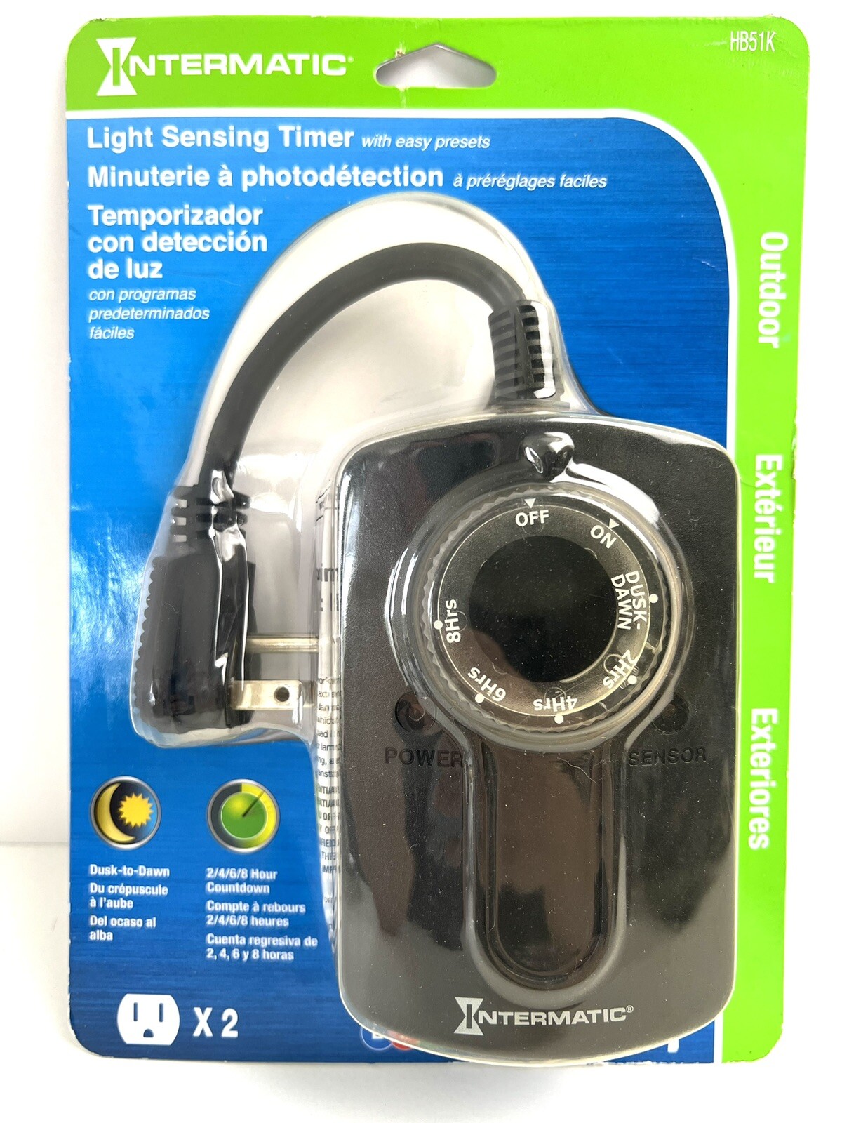 Intermatic 1000-Watt Outdoor Timer with Photocell Light Sensor HB51K | eBay