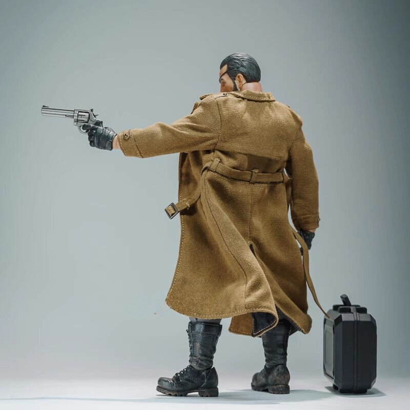 1/12 Scale Men's Vintage Trench Coat For 6" Soldier Action Figure Body ...