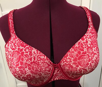 Bali Bra Red White Lace-look Fabric 38D Full Coverage | eBay
