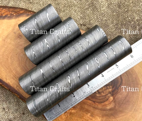Original Damascus Steel Rod 30mm Billets Bars Jewelry Rings Pen Making ...
