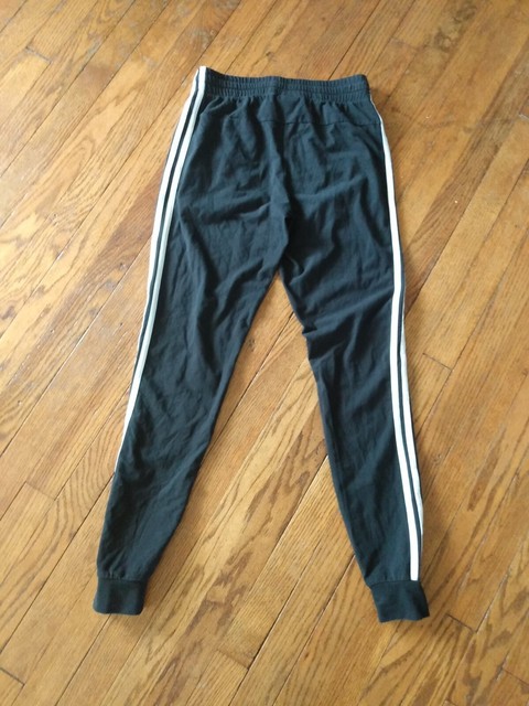 Adidas Essentials Women's 3-Stripes Single Jersey Jogger Pants Black Sz ...