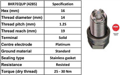 NGK SPARK PLUG QUALITY OEM 4285 / BKR7EQUP | eBay UK