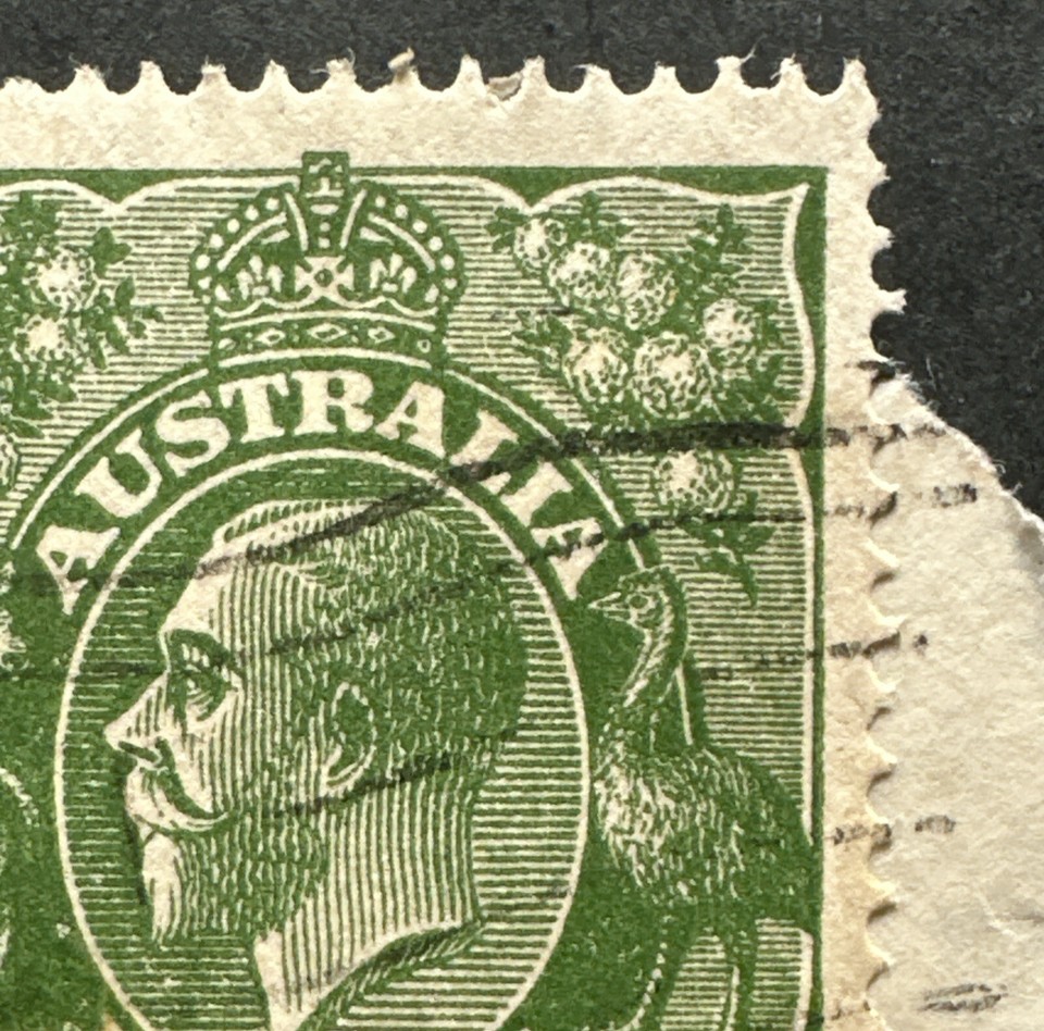 C1930 KGV King George V 1 d Green on paper PS259 | eBay Australia