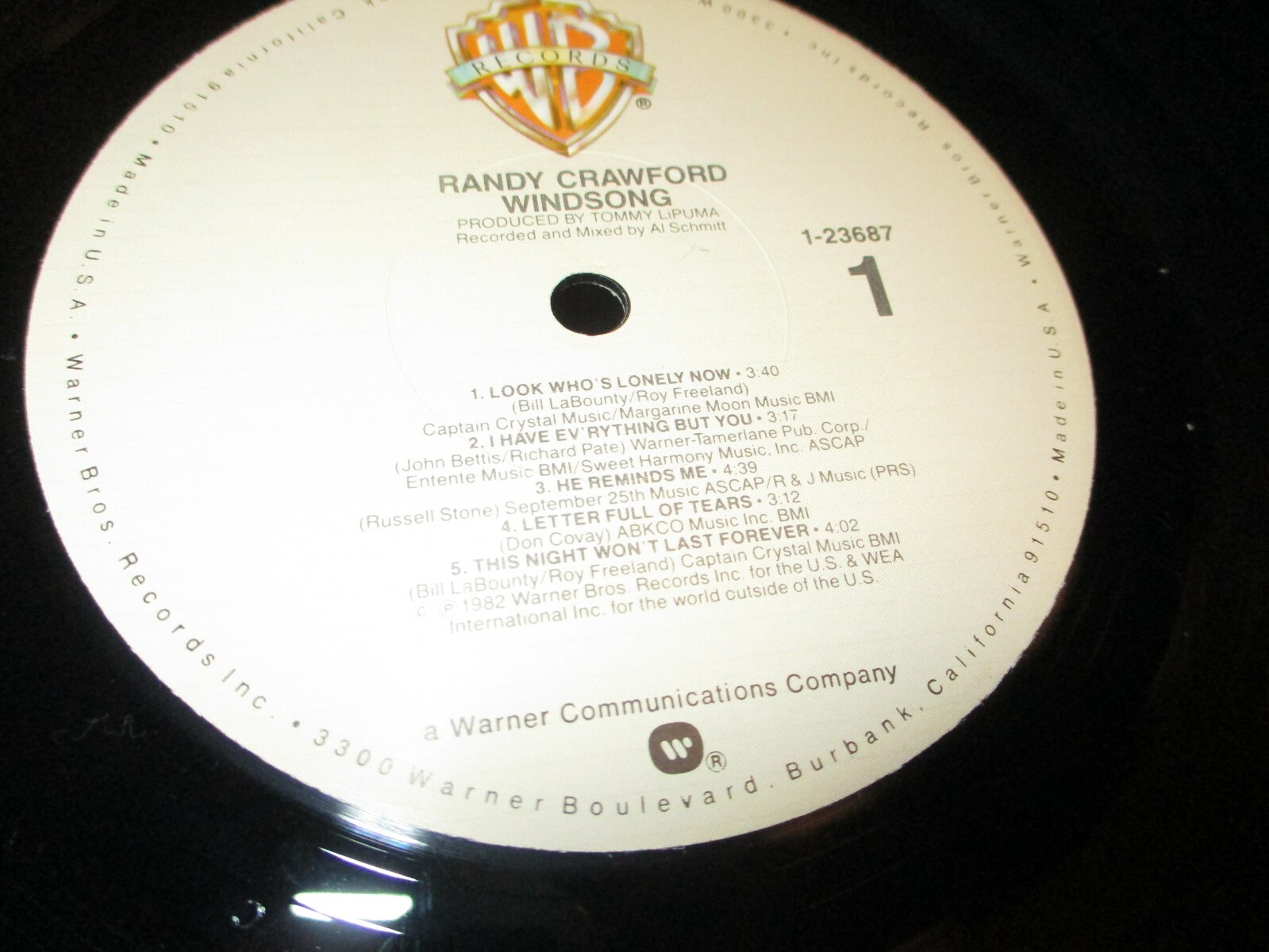 1982 RANDY CRAWFORD Windsong US LP Warner Bros. 23687 Disco Soul R&B VG ...