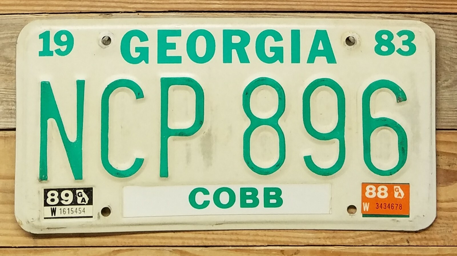 Vintage Georgia expired 1983 Cobb County License Plate/Tag - NCP 896 ...