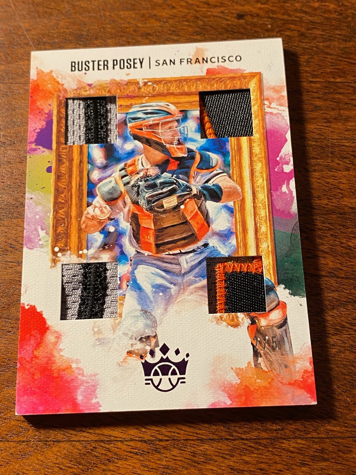 2020 Diamond Kings BUSTER POSEY DK Quad Patch Material #/5 Game Used GU ...